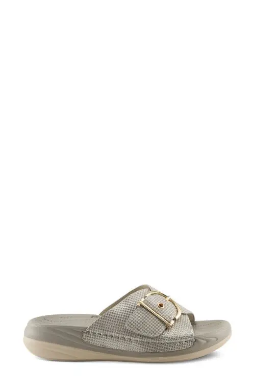 SPRING STEP SHOES Brewer Slide Sandal - Grey Metallic