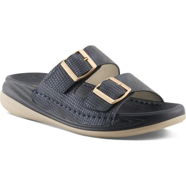 SPRING STEP SHOES Buttermere Slide Sandal - Navy Metallic