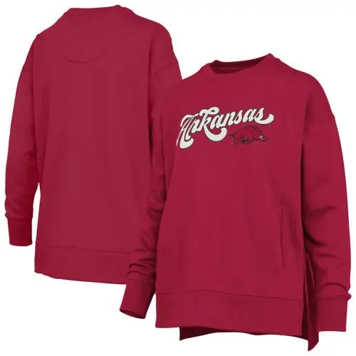 PRESSBOX Arkansas Razorbacks Bonanza Chenille Harper Script Sweatshirt