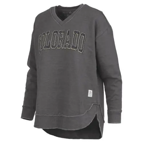 PRESSBOX Colorado Buffaloes Westin Poncho V-neck Pullover Sweatshirt