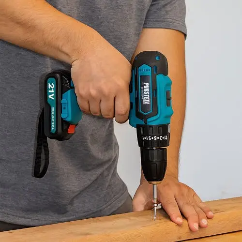 PURSONIC All-in-one Home Project Powerhouse 21v Cordless Drill, Handy Solutions 39-piece Tool Kit