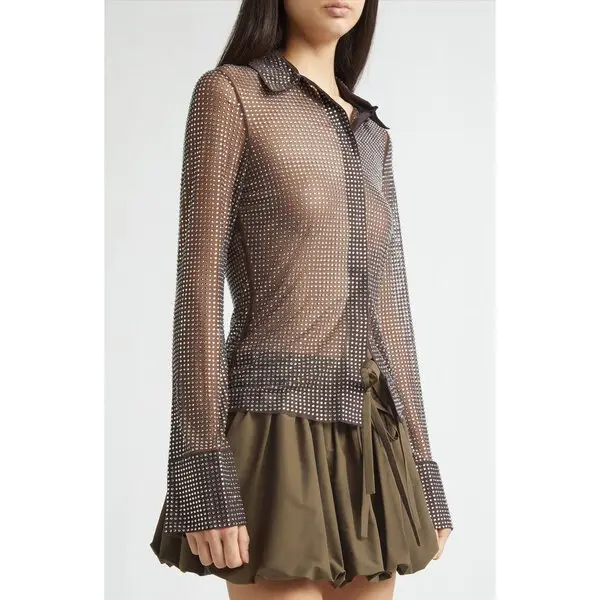 Monse Crystal-embellished Button-up Shirt
