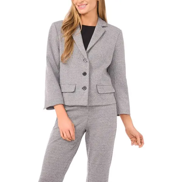 Halogen Houndstooth Cropped Blazer