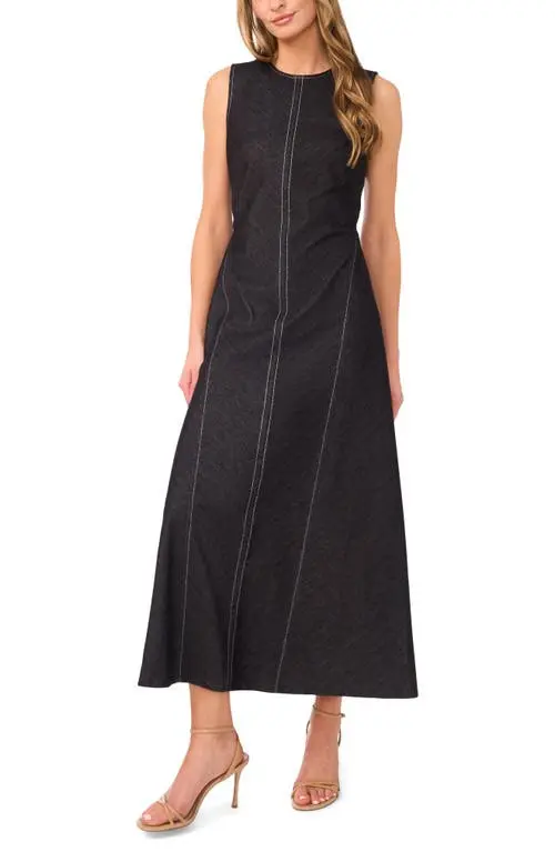 Halogen Pinstripe Sleeveless A-line Maxi Dress