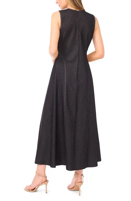 Halogen Pinstripe Sleeveless A-line Maxi Dress