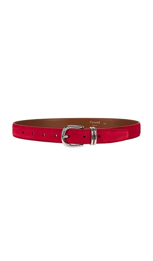 FLATTERED Beatrice Suede Belt - Cherry Suede