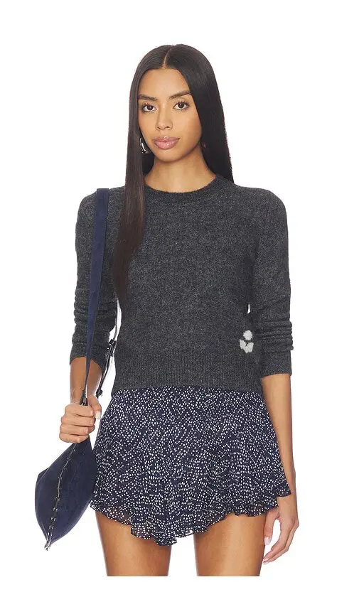 Isabel Marant Étoile Grey Alpaca Blend Cropped Sweater - Medium Grey