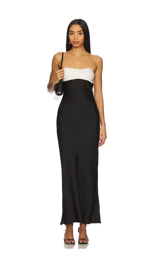 NIA Maxi Dress With Colorblocked Detail