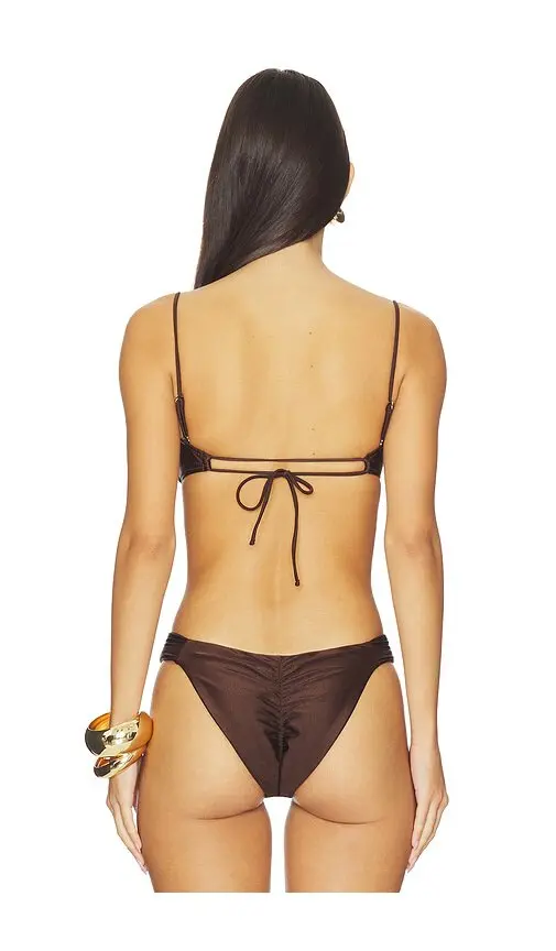SHANI SHEMER Nyx Bikini Top - Espresso