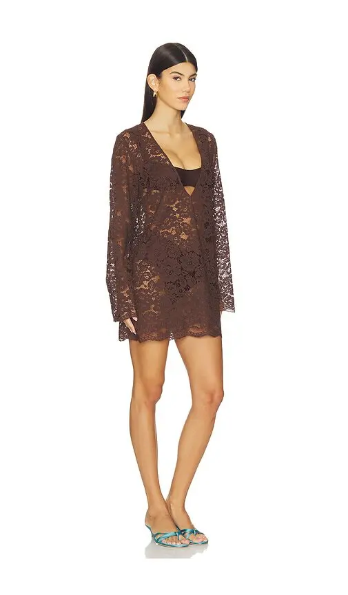 SHANI SHEMER Rebecca Mini Dress - Espresso