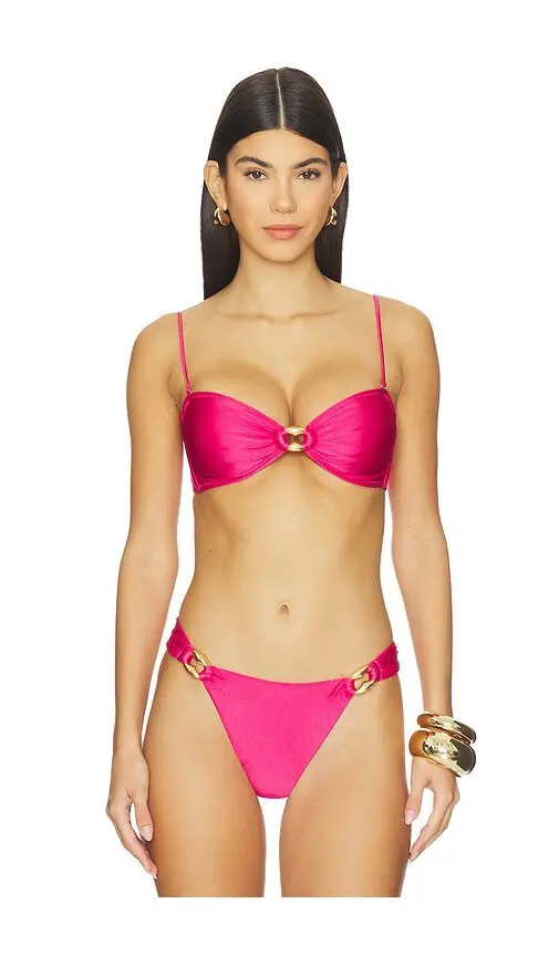 SHANI SHEMER Nyx Bandeau Bikini Top - Fuchsia