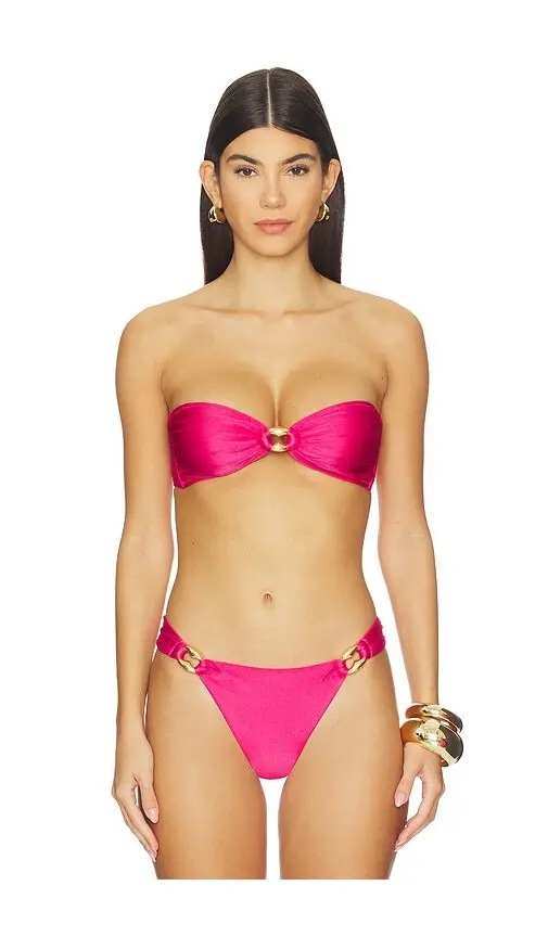 SHANI SHEMER Nyx Bandeau Bikini Top - Fuchsia
