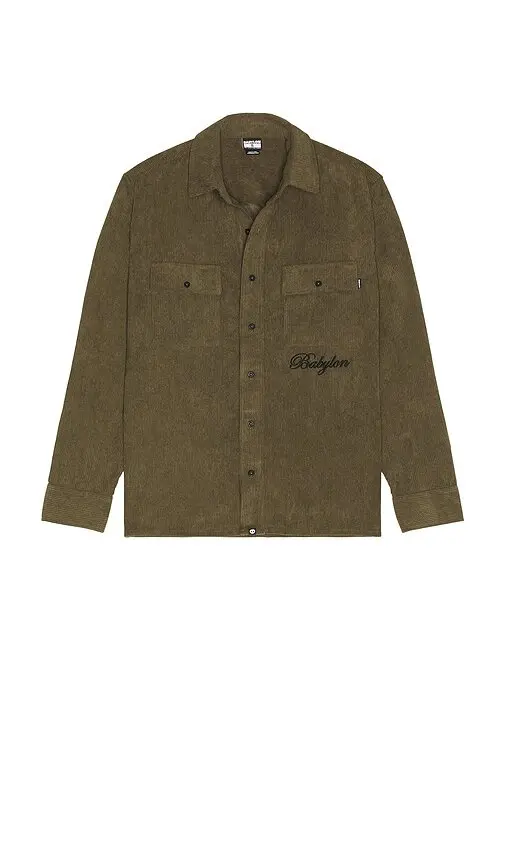 BABYLON Corduroy Shirt In Olive