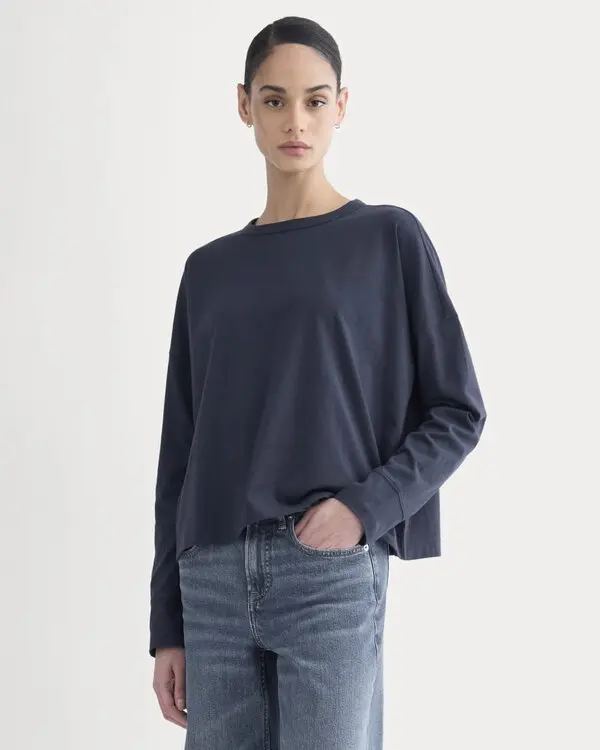 Everlane Oversized Boxy Crew Neck T-shirt - Deep Navy