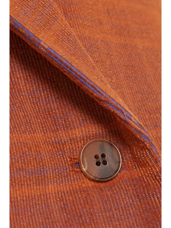 Alexander McQueen Biosis Double-breasted Checked Corduroy Blazer