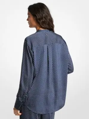 Michael Kors Polka Dot Print Satin Shirt