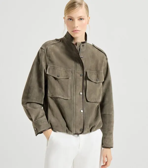 Brunello Cucinelli Suede Jacket - Brown