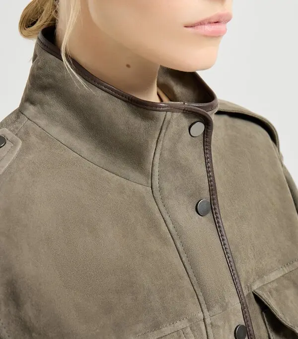 Brunello Cucinelli Suede Jacket - Brown