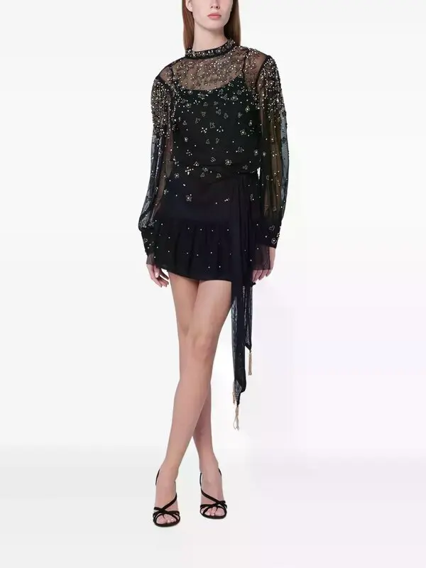 Farm Rio Beaded-embellishment Dress
