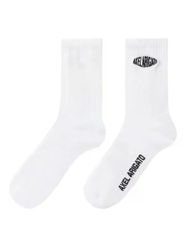 Axel Arigato Distort Logo Socks - White