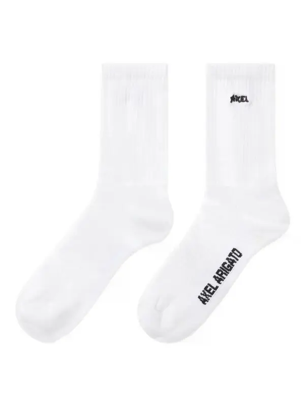 Axel Arigato Floral Logo Socks - White
