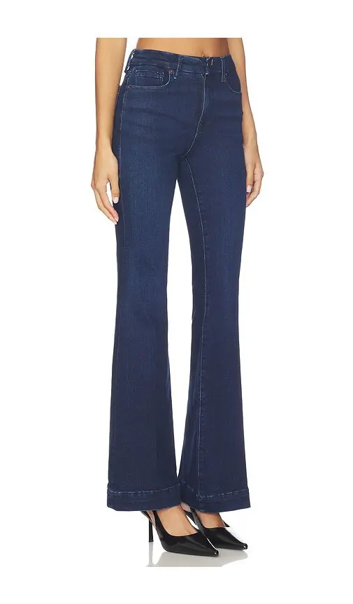 Good American Good Legs Compression Flare Jeans - Blue