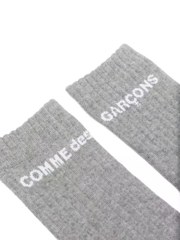 Comme Des Garçons Ribbed Knit Socks - Grey