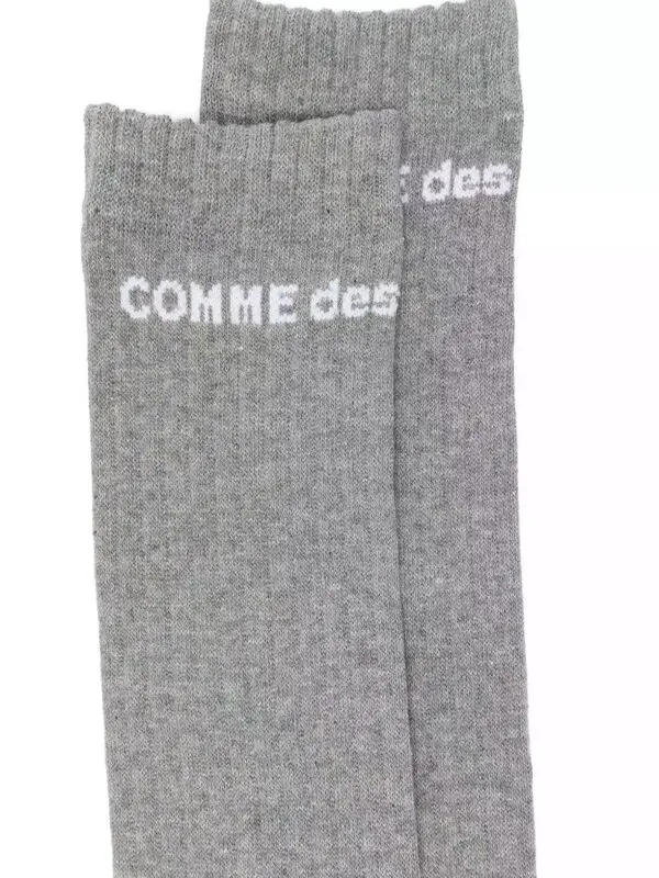 Comme Des Garçons Ribbed Knit Socks - Grey