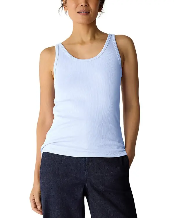 Eileen Fisher Scoop Neck Tank Top - Sky Light