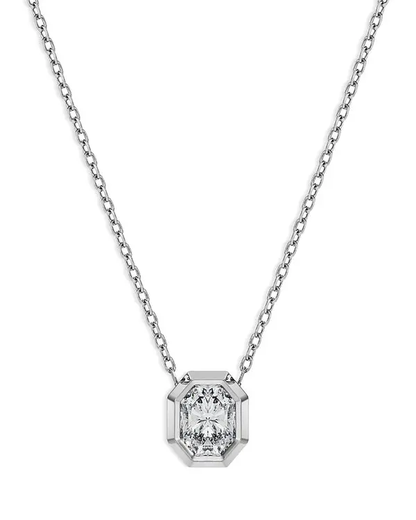 SWAROVSKI Octagon Lab Grown Diamond Pendant Necklace - White Gold