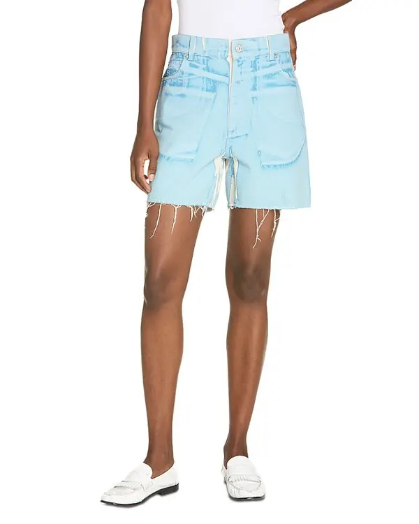 Marni Printed Light Denim Shorts