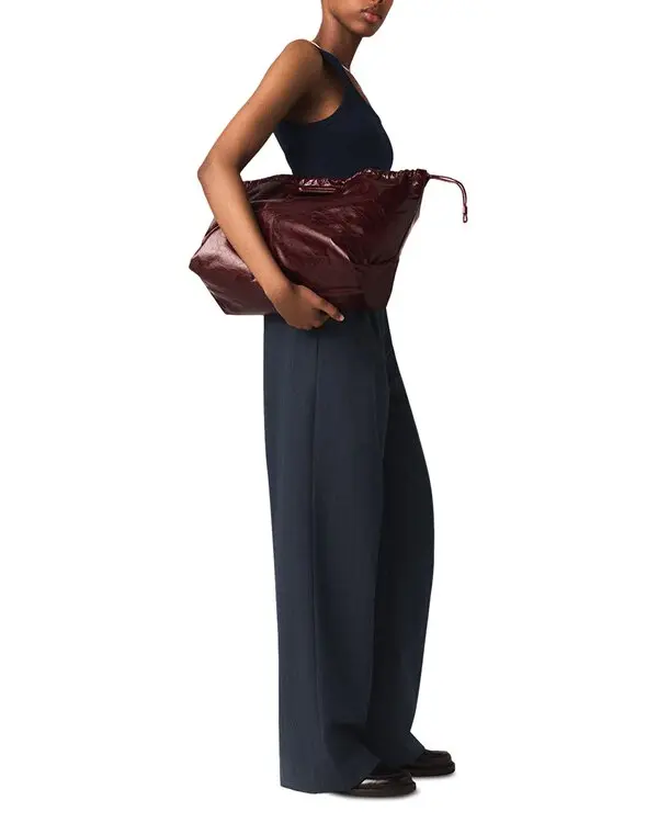 Maje Rib Knit Tank Top - Navy