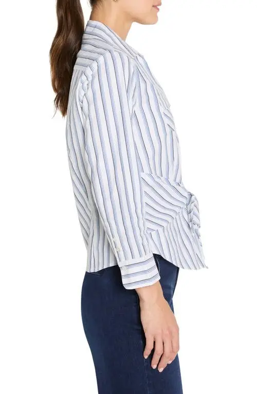 NIC+ZOE Striped Tie-front Button-up Shirt
