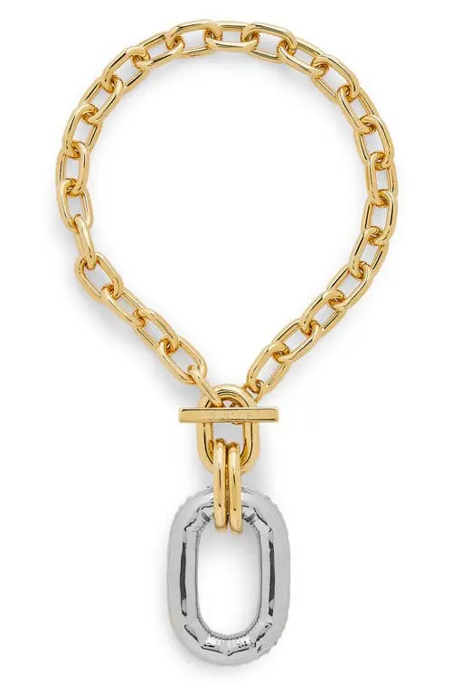 Rabanne Two-tone Xl Link Necklace - M715 Gold/silver