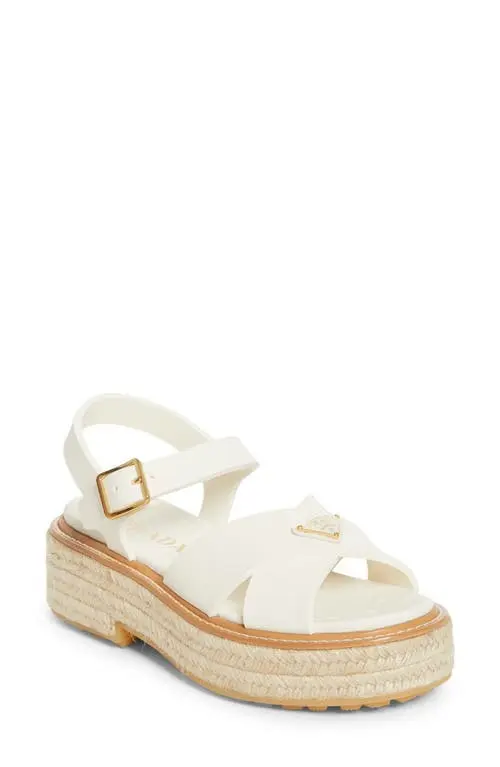 Prada Stride Flow Espadrille Platform Sandals