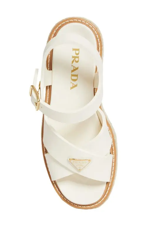 Prada Stride Flow Espadrille Platform Sandals