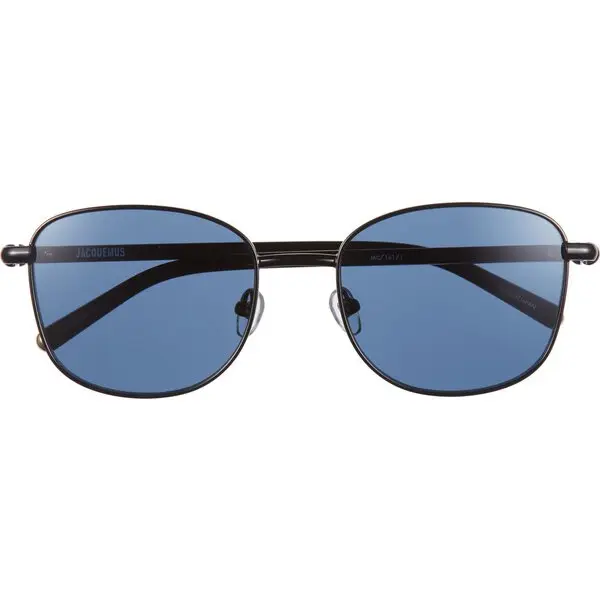 Jacquemus Aviator Sunglasses - Black/light Gold/black/navy