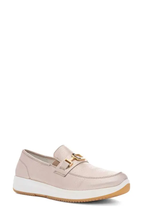 ARA Pebbled Leather Wedge Loafer