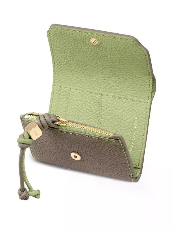 MAISON DE SABRE Leather Trifold Wallet - Grey