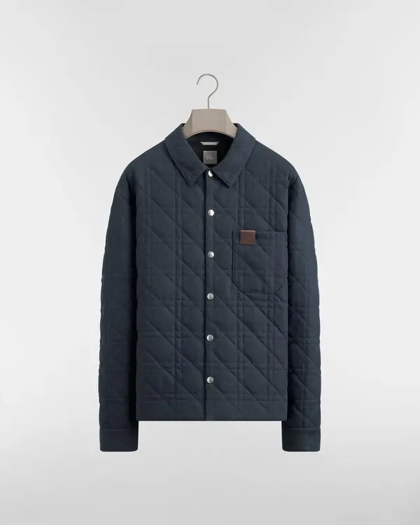Dior Cannage Overshirt With Leather Patch