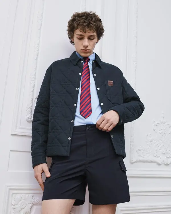 Dior Cannage Overshirt With Leather Patch