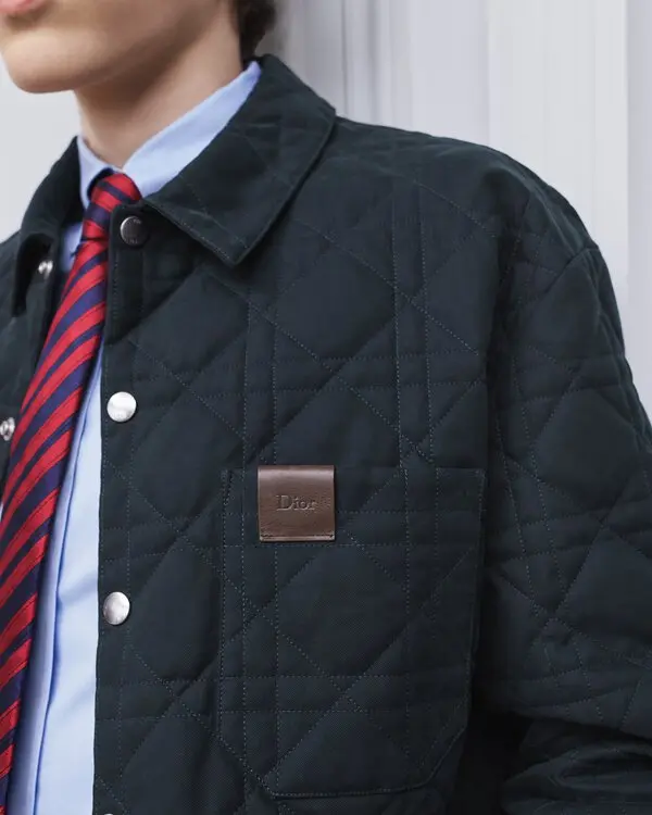 Dior Cannage Overshirt With Leather Patch