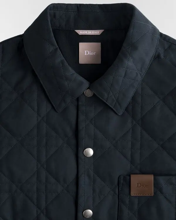 Dior Cannage Overshirt With Leather Patch