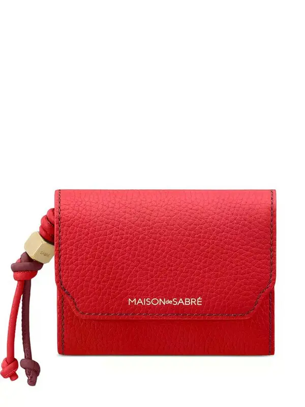 MAISON DE SABRE Pebbled Trifold Wallet - Red