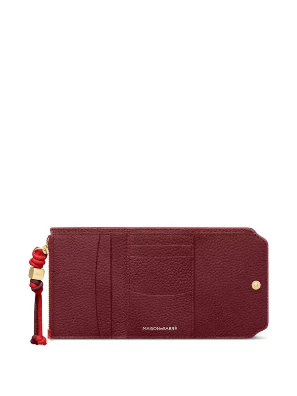 MAISON DE SABRE Leather Trifold Wallet - Red