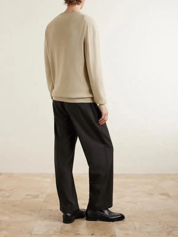 LARDINI Cotton Crewneck Sweater - Neutrals