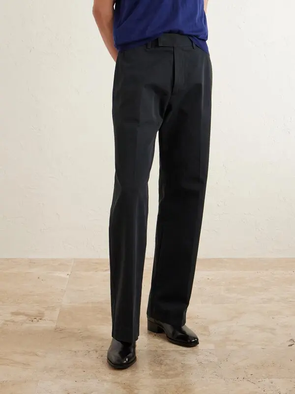 TOM FORD Wide-leg Cotton-drill Trousers