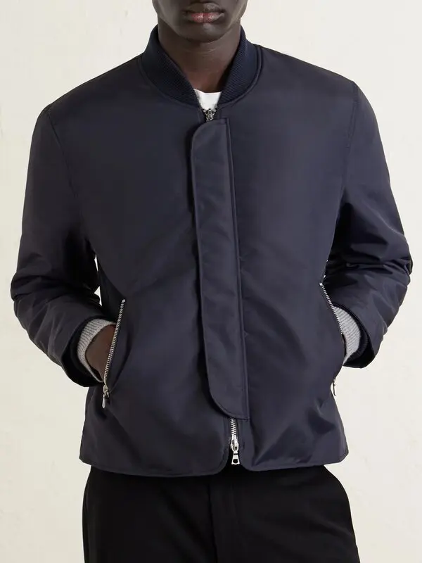 Officine Générale Shell Bomber Jacket - Blue