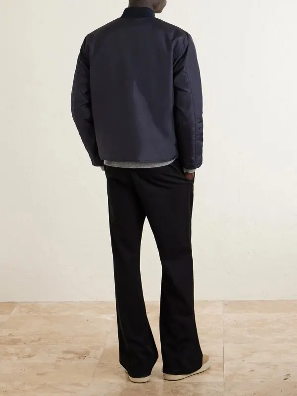 Officine Générale Shell Bomber Jacket - Blue