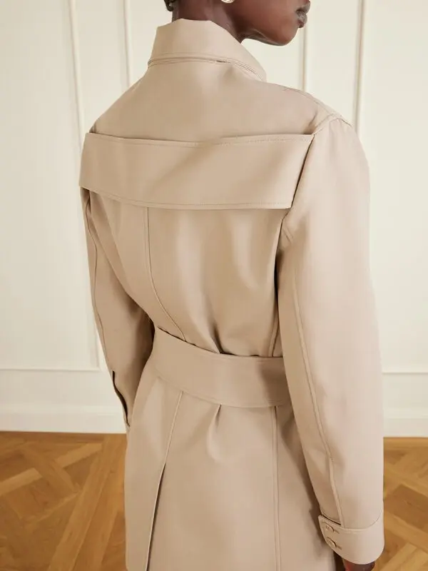 COURREGES Belted Cotton-gabardine Coat